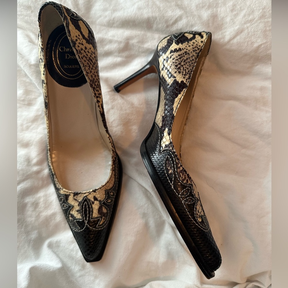 Vintage Christian Dior Python Heels - Gem